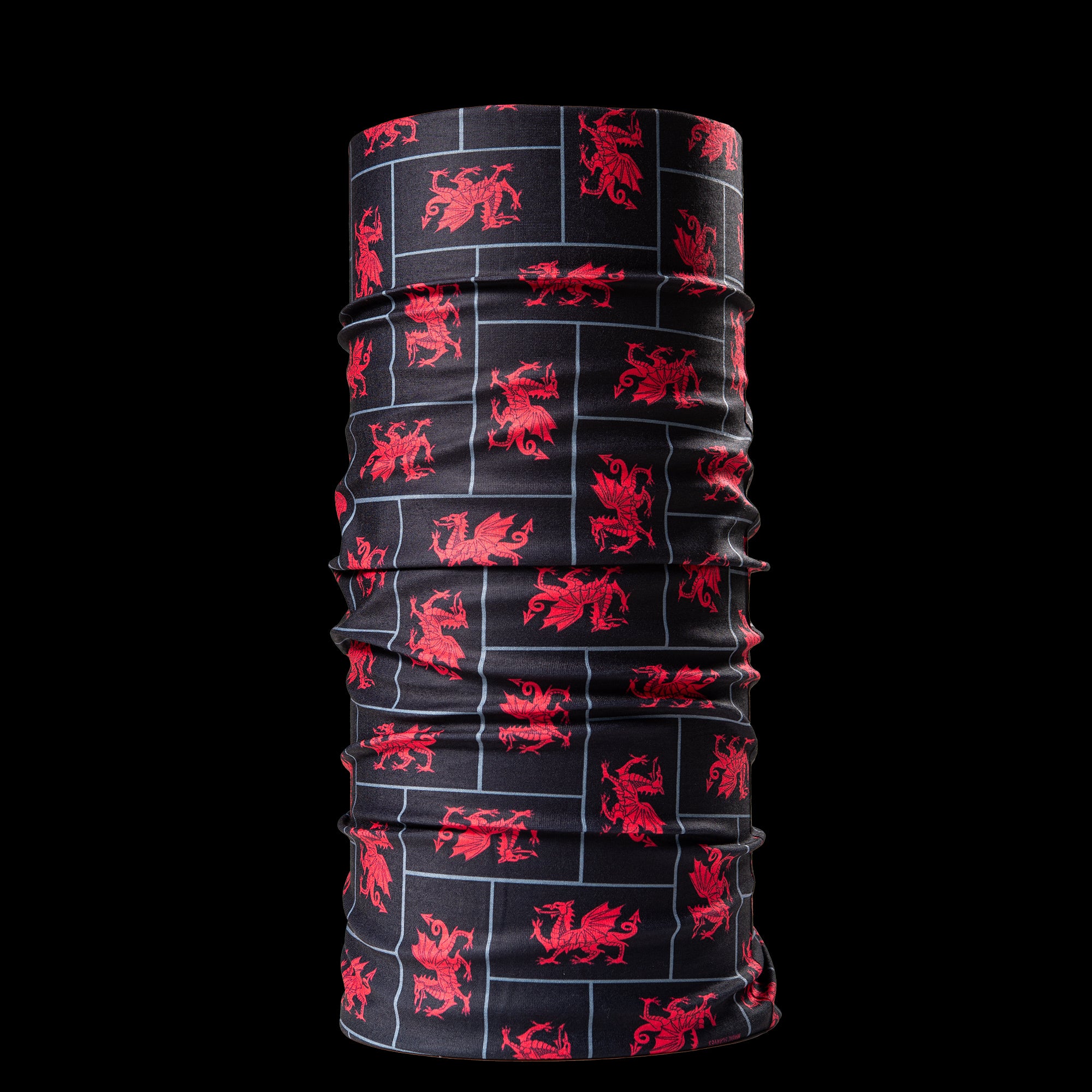 Black Wales Flag Neck Tube Bandana Biker Snood For Men Women – Magic ...